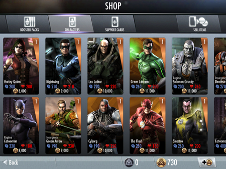 Injustice Character Cards