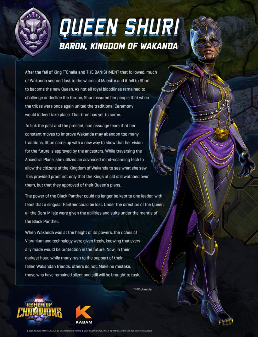 Marvel Realm of Champions reveals Queen Shuri's 'Kingdom of Wakanda ...